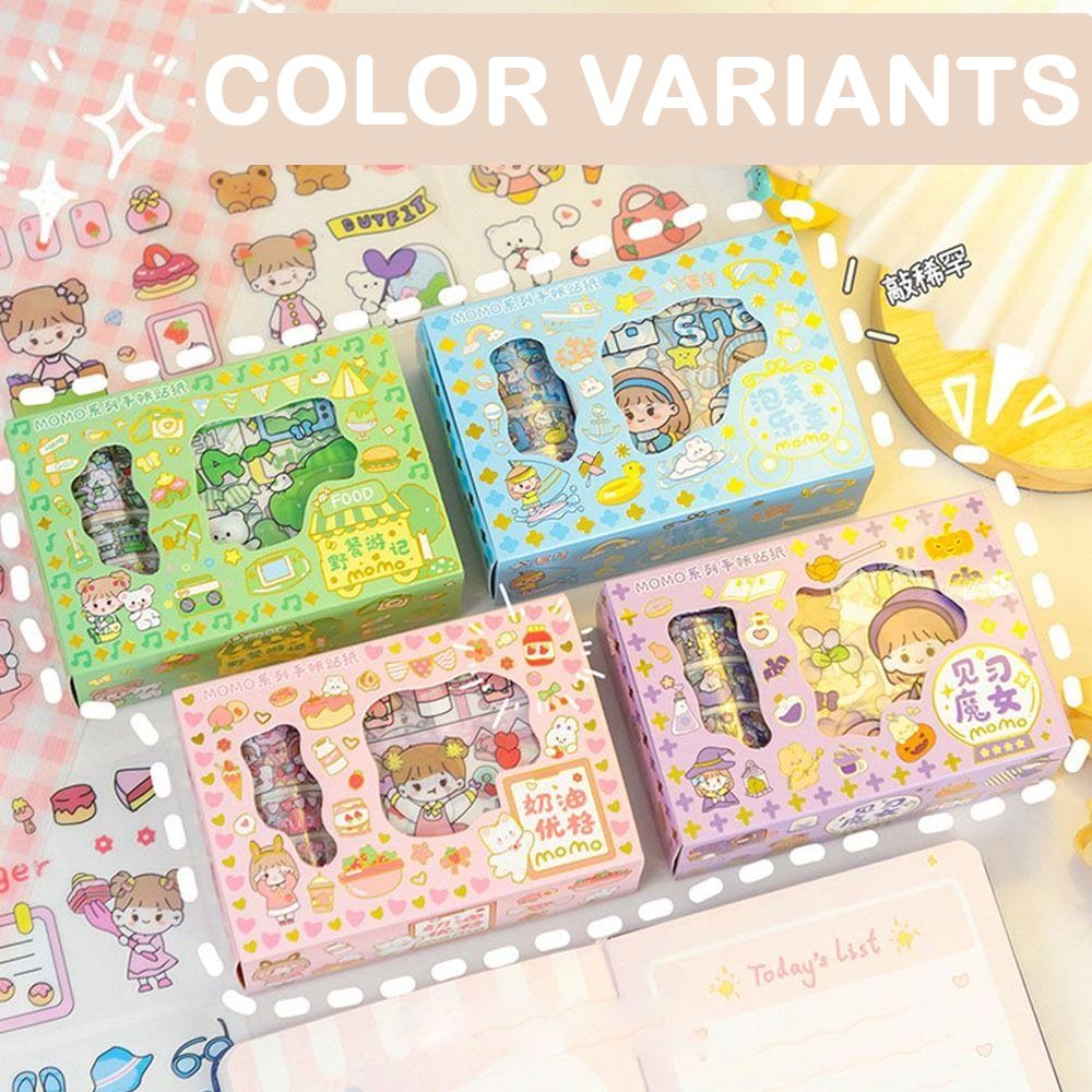 Jual Stiker Box Mini Motif Kartun Korea 10 Lembar Dan 4 Roll TZ42 ...