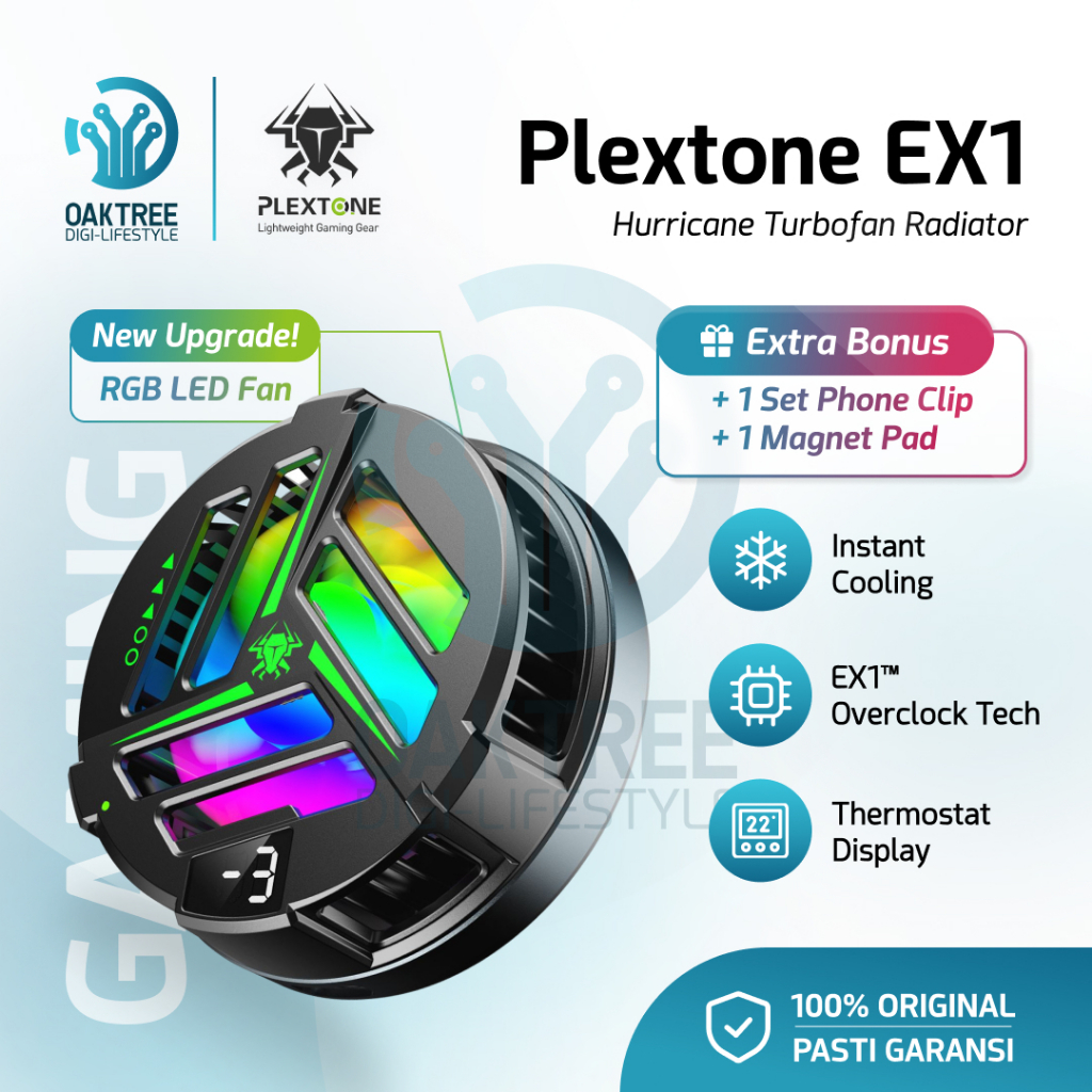Jual Plextone EX1 Radiator Pendingin HP Magnet Fan Cooler Cooling Fan HP | Shopee Indonesia