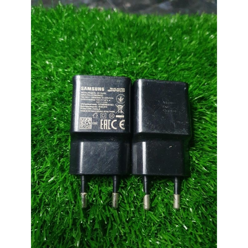 Jual Kepala charger bekas original cabutan dari hp Samsung fast charging ukir hitam A30 20 A31 ...