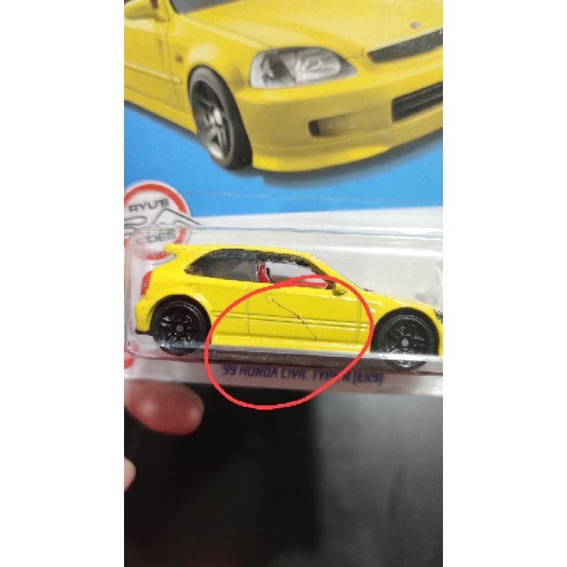Jual HOTWHEELS HONDA CIVIC TYPE R (EK9) YELLOW ERROR | Shopee Indonesia