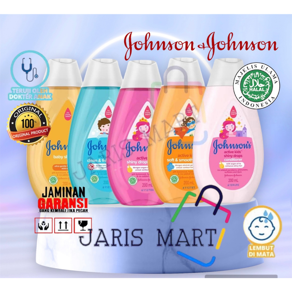 Jual Johnson's Active Kids Shiny Drops, Clean & fresh, Gold, Soft ...