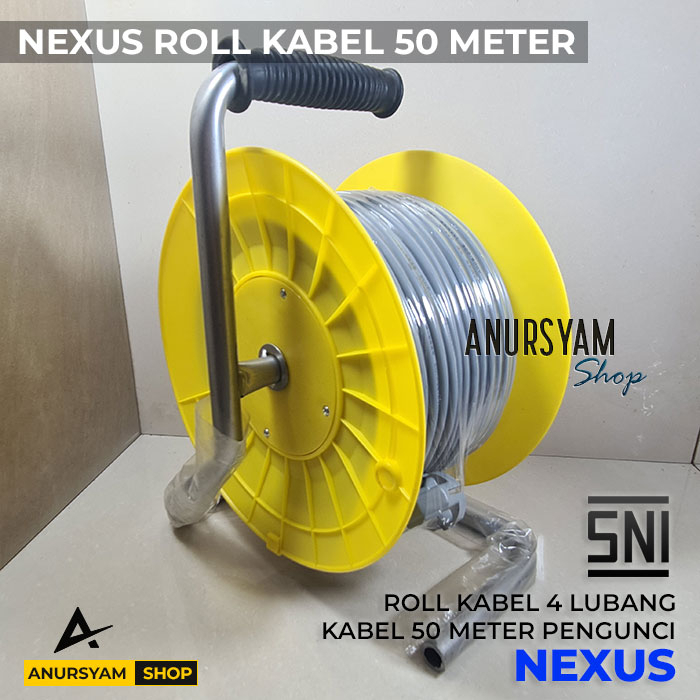 Jual Kabel Roll 50 Meter + 4 Stop Kontak Merk NEXUS Max 3000 Watt ...