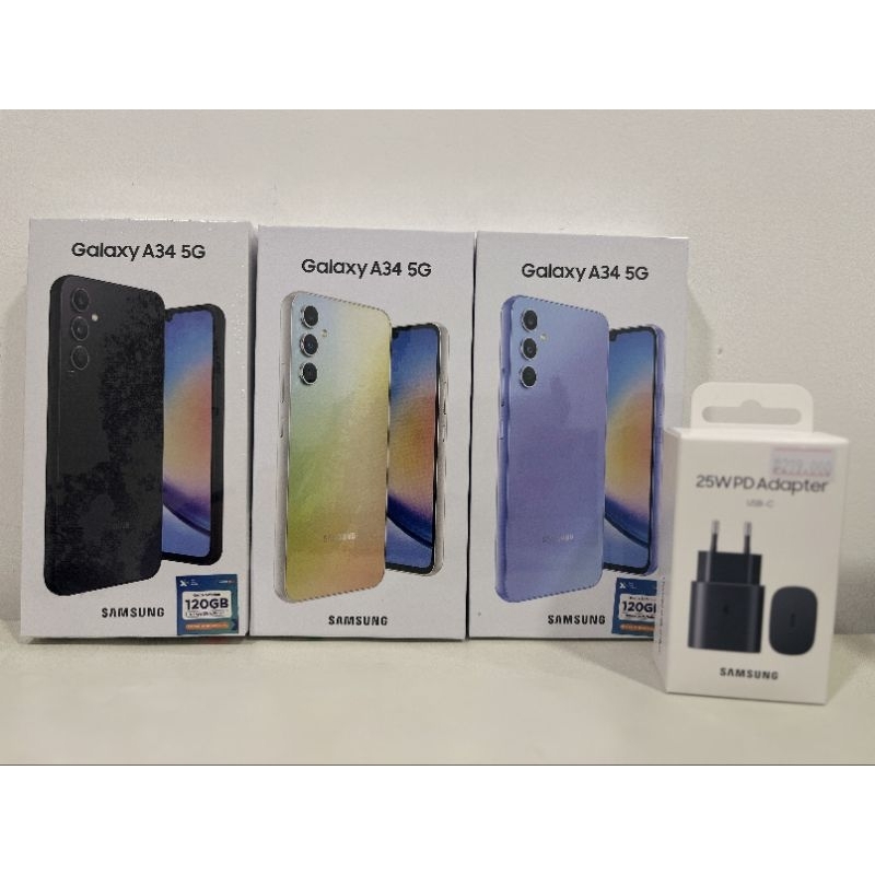 Jual Samsung Galaxy A34 5gb 8/256Gb * Free adapter 25watt * | Shopee ...
