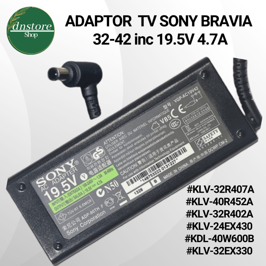 Jual ADAPTOR TV SONY BRAVIA 32-42 inc 19.5V 4.74A / 19.5v 3.9a / 19.5v 6.2a | Shopee Indonesia