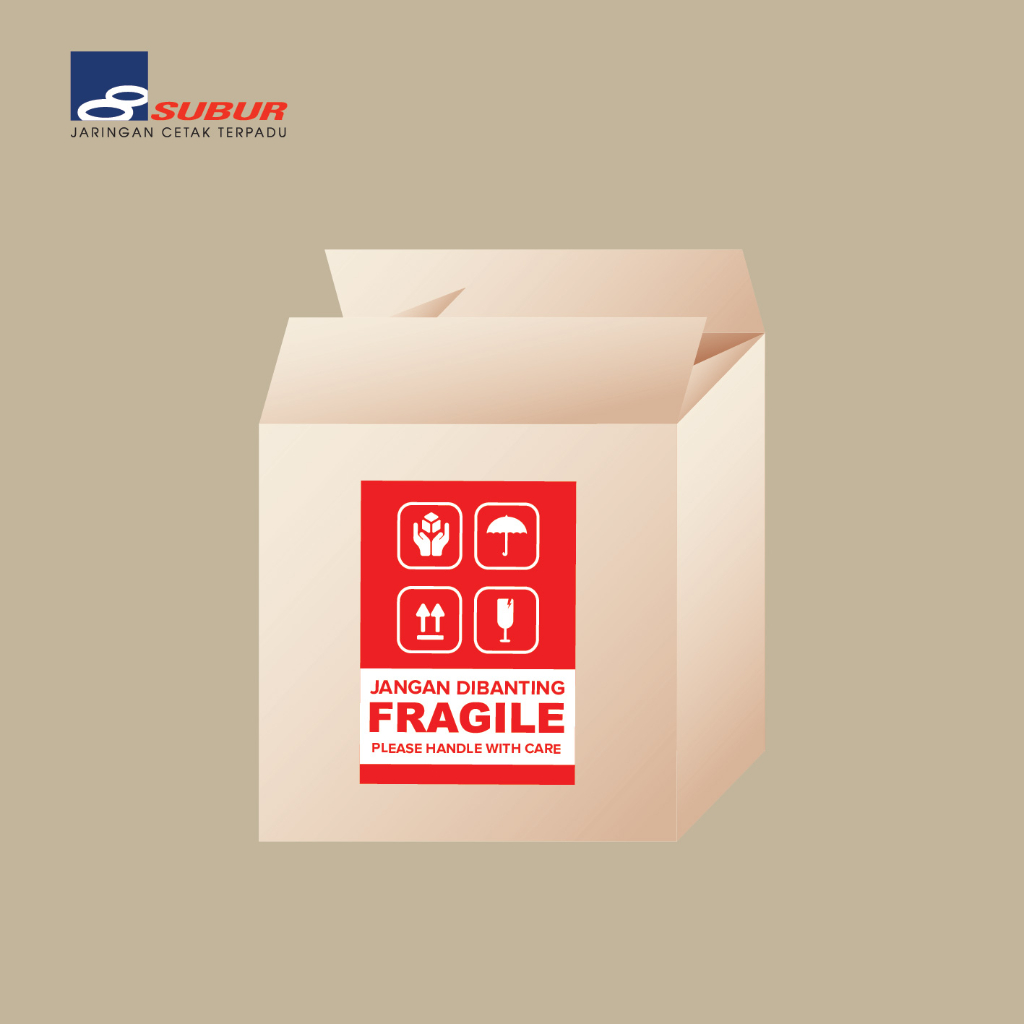 Jual Sticker Fragile Sticker Fragile Murah Ukuran Standar Pengiriman ...