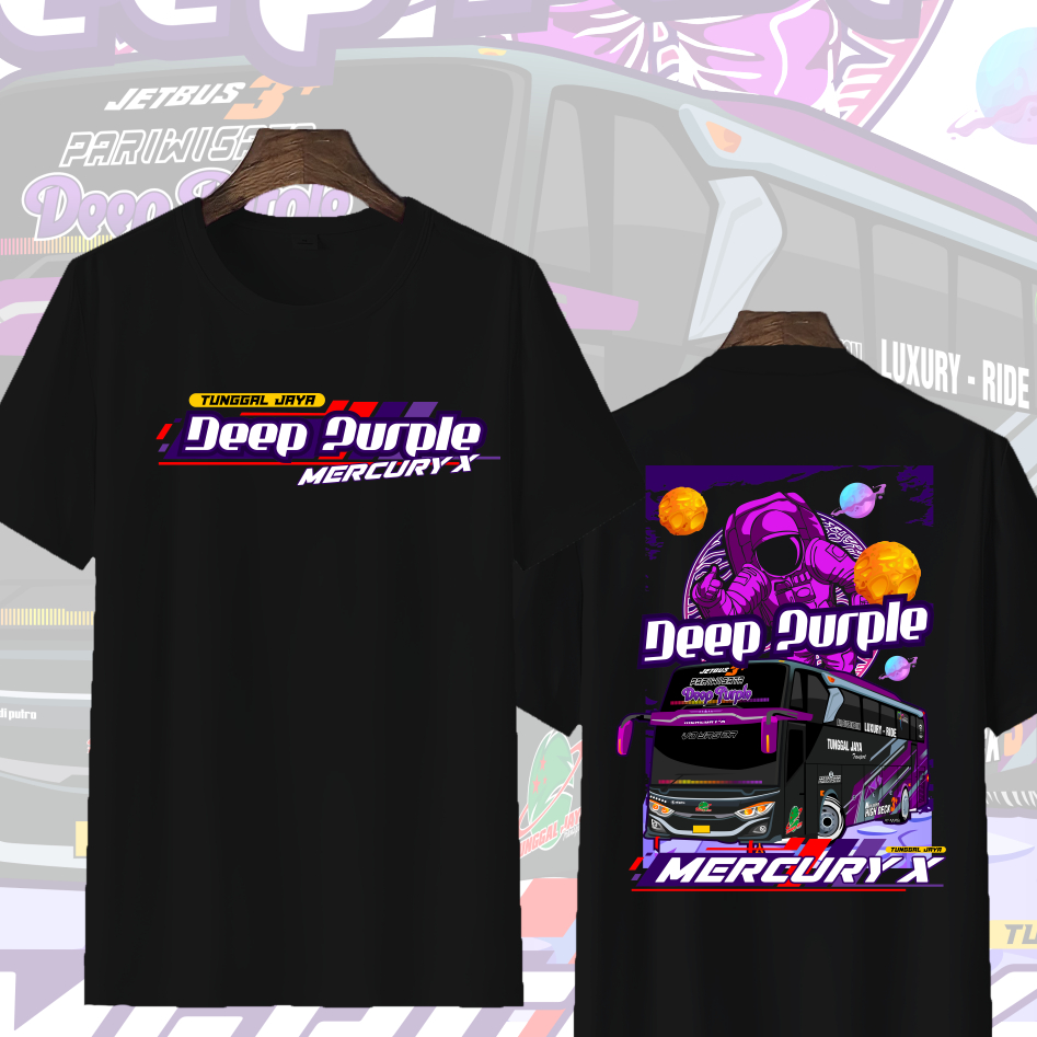 Jual ( FREE STIKER BUS ) KAOS BISMANIA TUNGGAL JAYA DEEP PURPLE AGS ...
