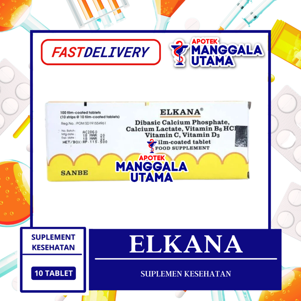 Jual ELKANA TABLET PER STRIP ISI 10 TABLET | Shopee Indonesia