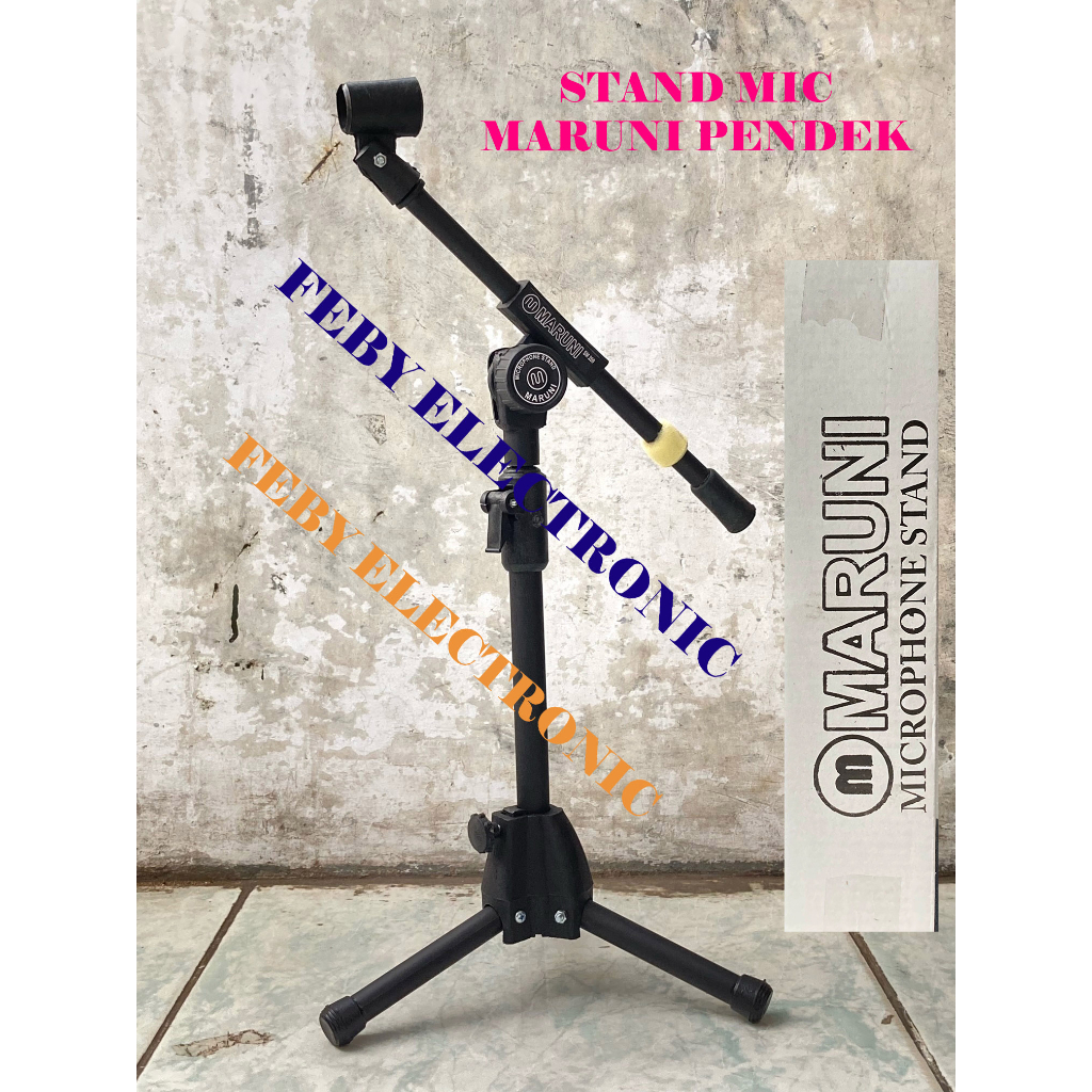 Jual STAND MIC MARUNI PENDEK SUDAH TERMASUK KLEM CLAMP TRIPOD ...