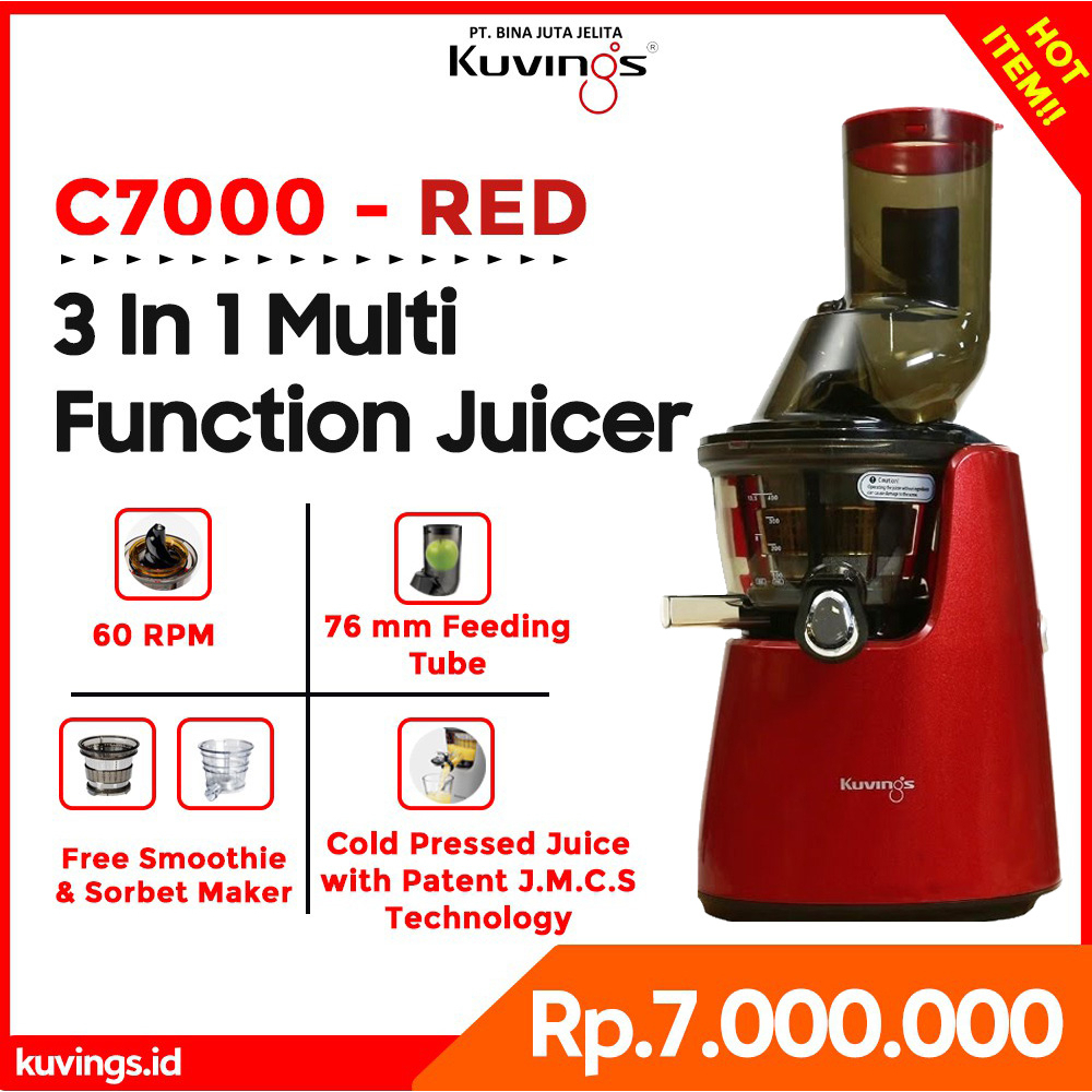 Jual Kuvings Whole Slow Juicer C7000 Red | Shopee Indonesia