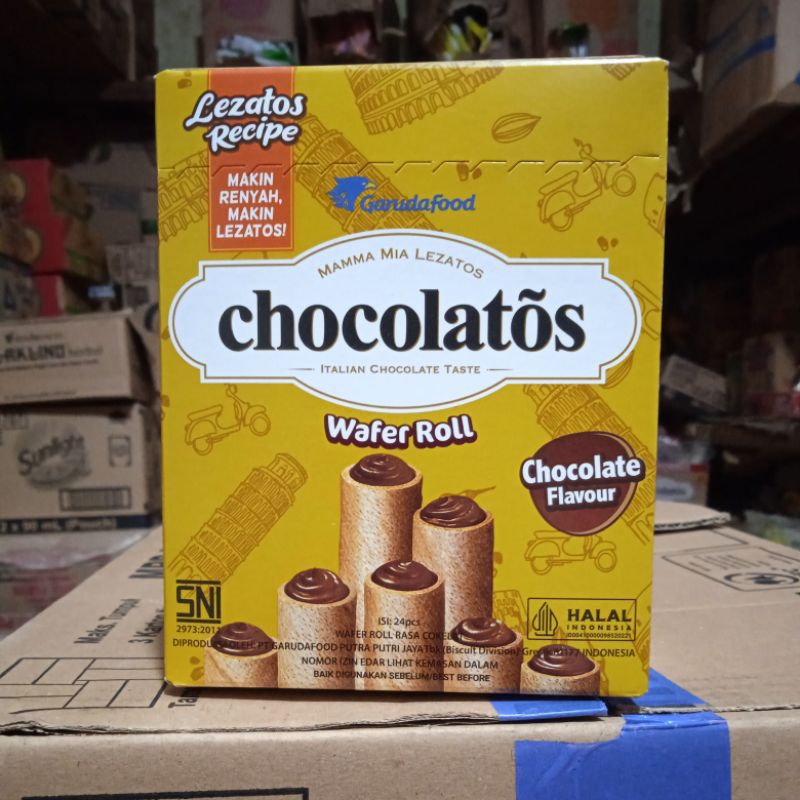 Jual Chocolatos Wafer Roll 1box isi 24x9gr | Shopee Indonesia