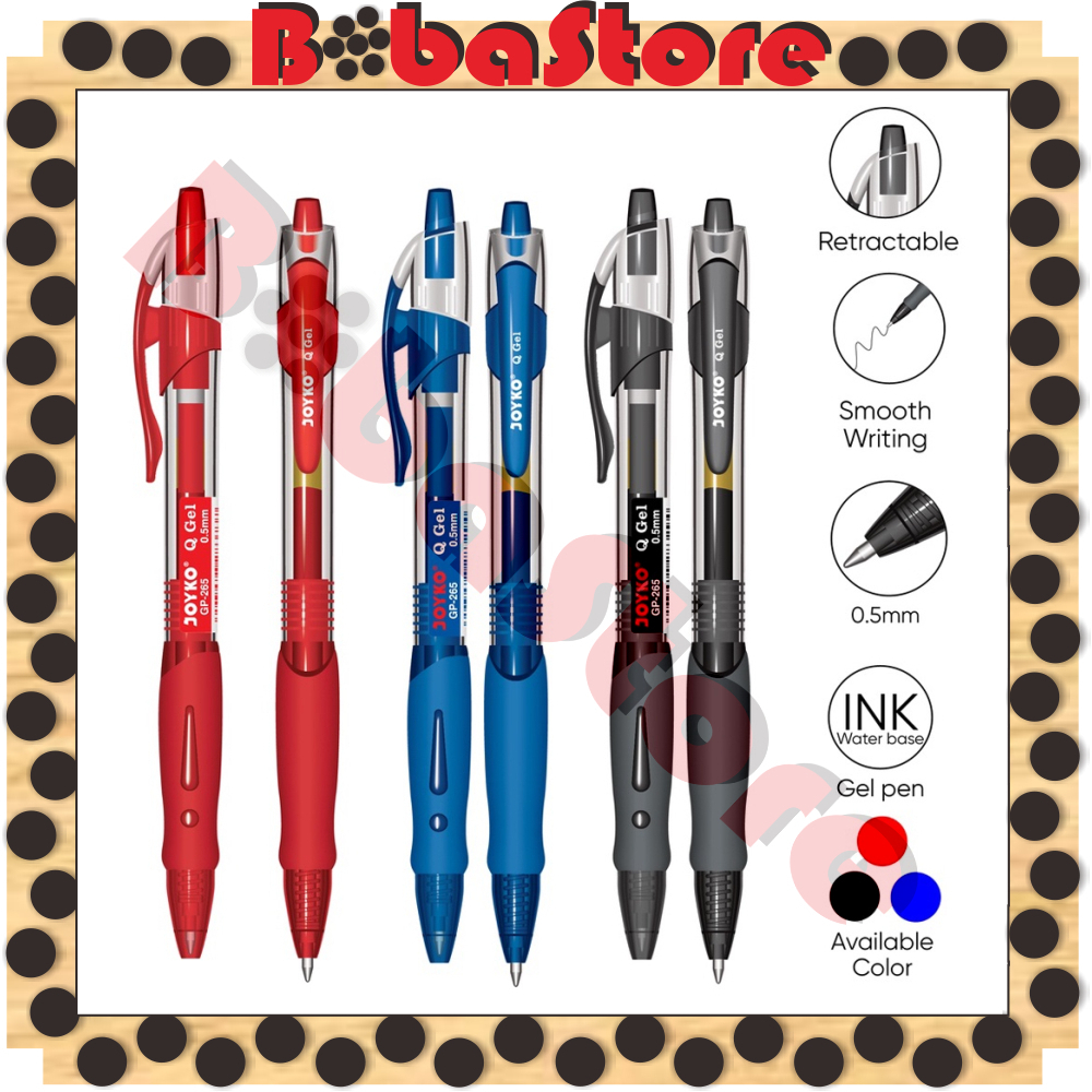 Jual ⭐Bobastore⭐ Gel Pen Pulpen Pena GP-265 Q Gel 0.5 mm S059 | Shopee Indonesia