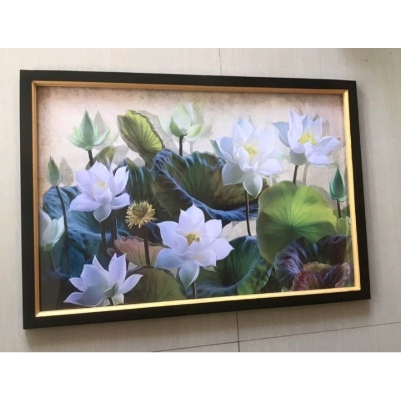 Jual Cetak gambar,lukisan bunga,Terate,plus,bingke, ukuran35X52cm ...