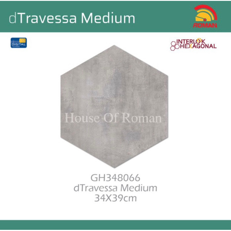 Jual Keramik Roman Hexagonal dTravessa/Keramik Teras Segienam/Lantai ...