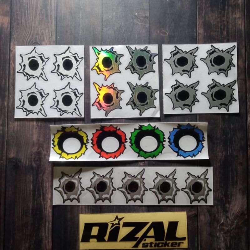 Jual STICKER LUBANG PELURU BEKAS TEMBAKAN CUTTING STICKER | Shopee ...