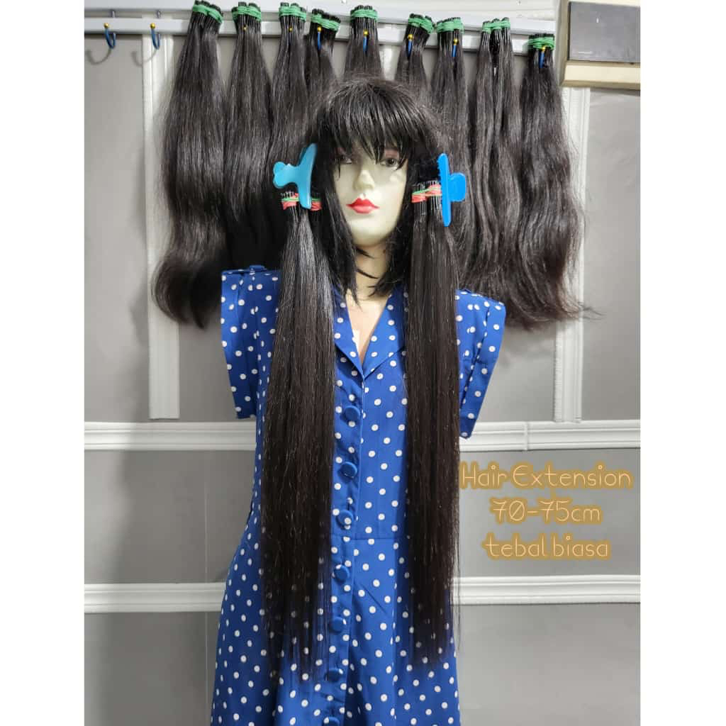 Jual Hair extension / rambut sambung / wig 70cm - 75cm / 20 helai TEBAL ...