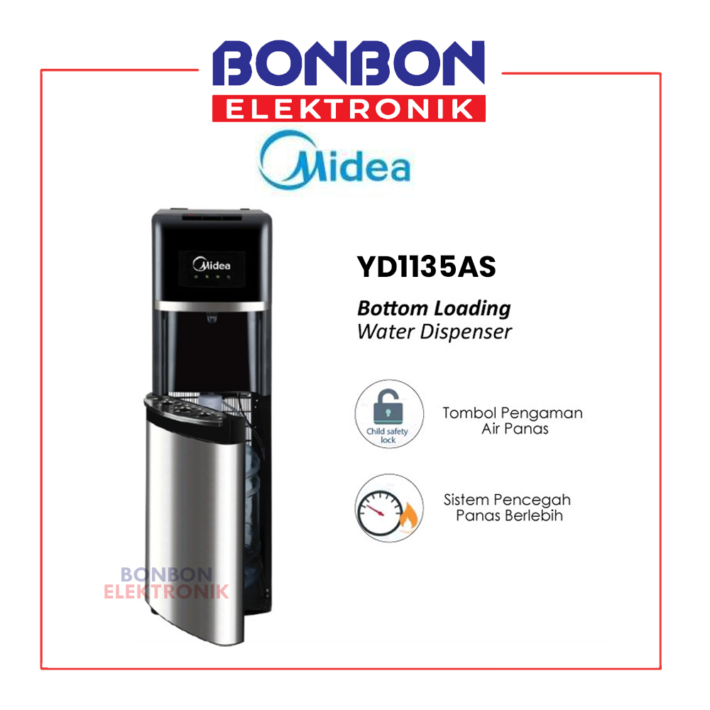 Jual Midea Dispenser Galon Bawah YD1135AS / YD-1135AS Stainless Steel ...