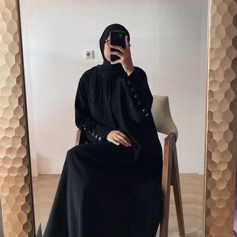 Jual JEMA ABAYA KANCING ORIGINAL HI SHAFIYYA | ABAYA POLOS KANCING ...