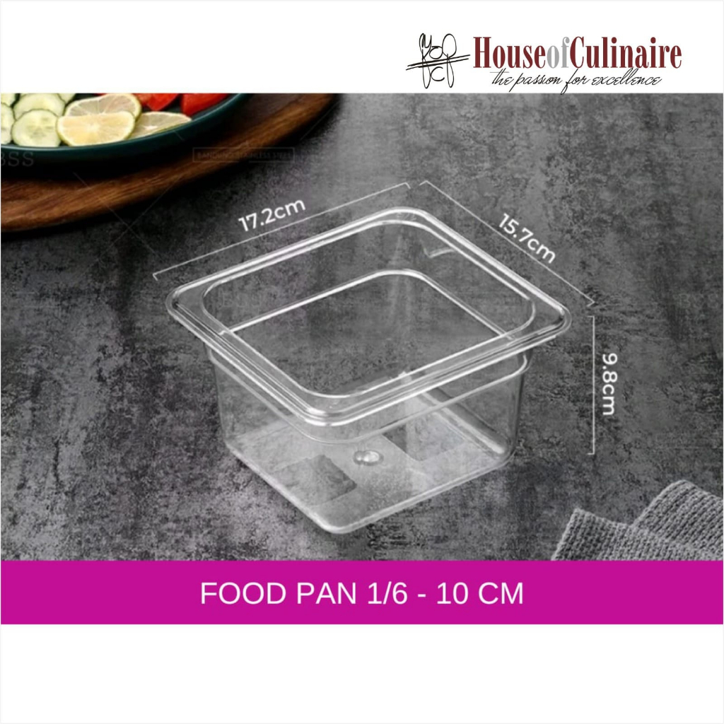 Jual Food pan Polycarbonate 1/6 Tinggi 10 cm Gastronom PC Plastik ...