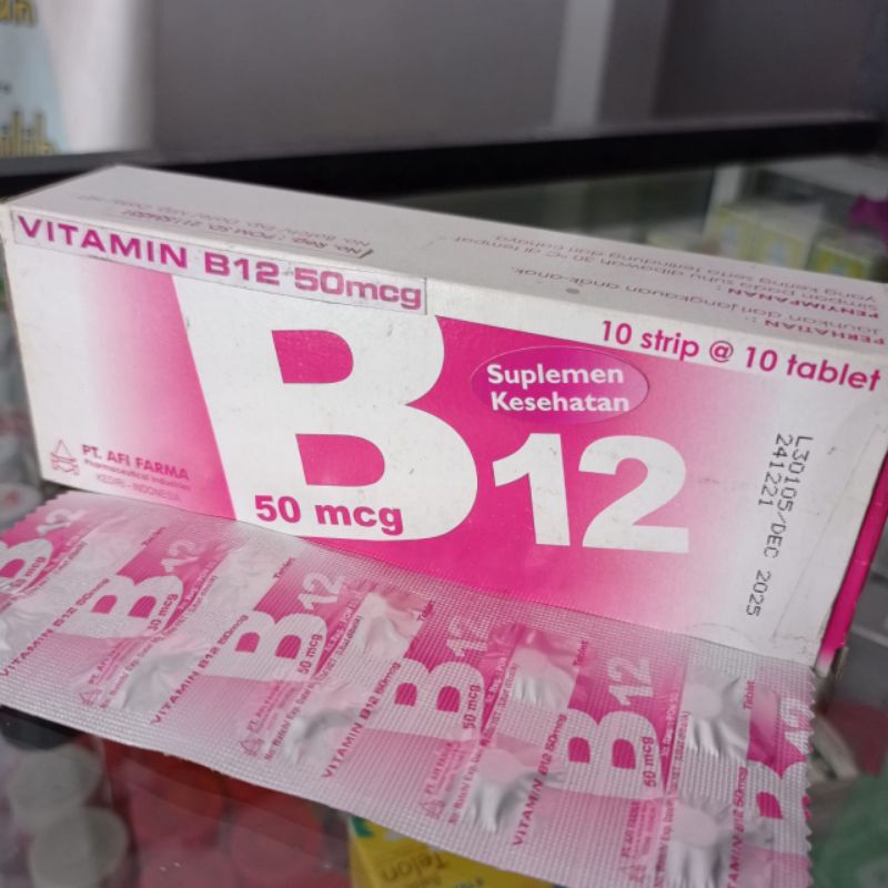 Jual VITAMIN B12 1 STRIP @10 TABLET | Shopee Indonesia