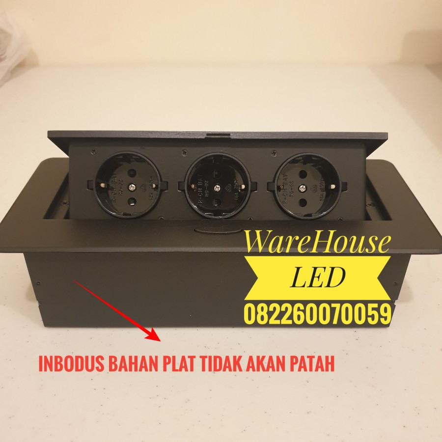 Jual Stop Kontak Meja 3 Eu Flip Up Stopkontak Table 3 Stopkontak EUROPE ...