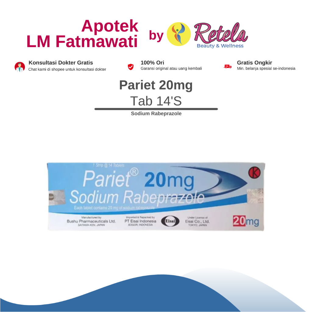Jual PARIET 20MG 1 STRIP 14 TABLET | Shopee Indonesia