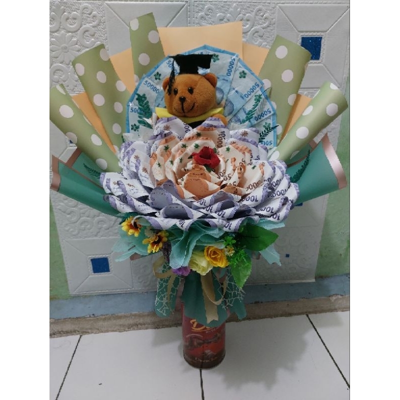 Jual money bouqet/buket uang/buket boneka/buket bunga/buket mawar uang ...