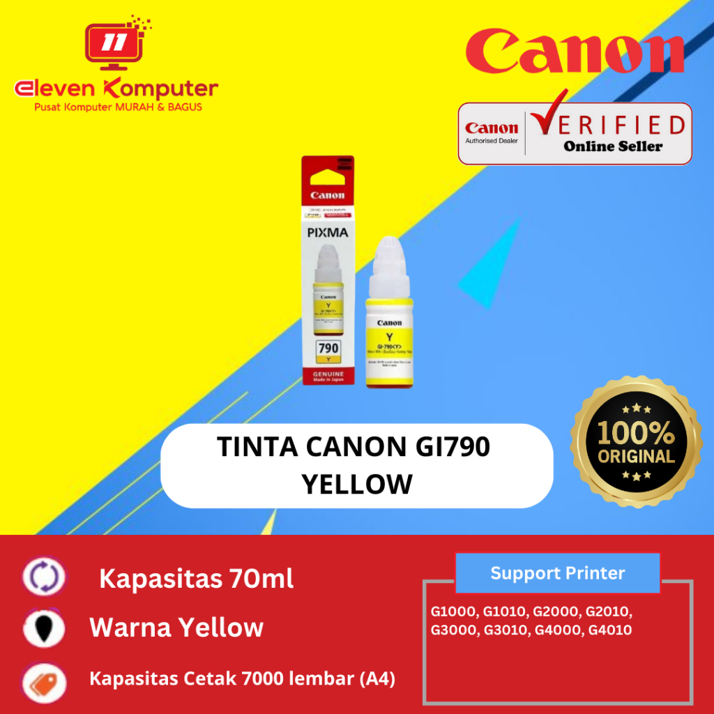 Jual TINTA CANON GI 790 YELLOW | Shopee Indonesia