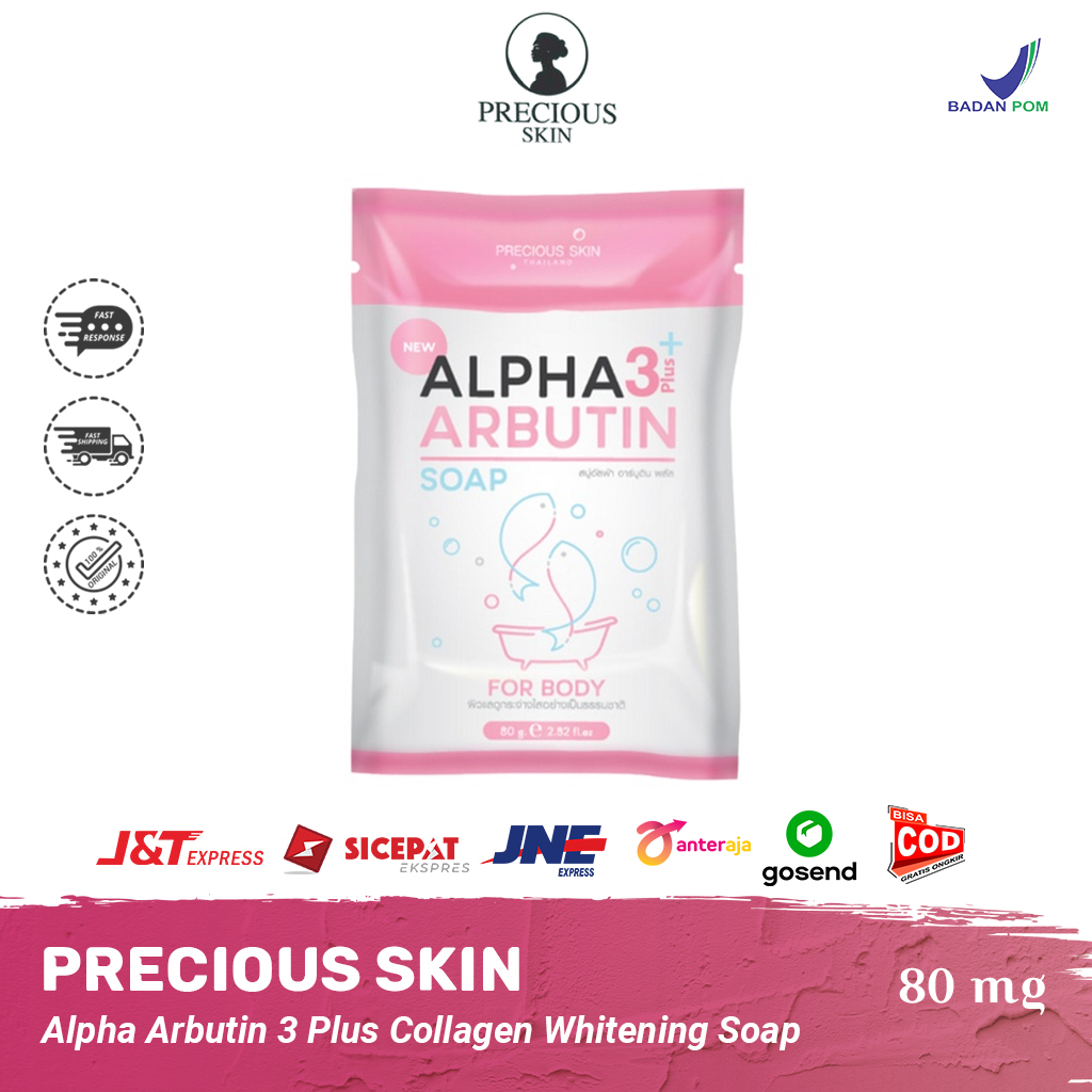 Jual PRECIOUS SKIN Alpha Arbutin 3 Plus Collagen Whitening Soap 80gr | Shopee Indonesia