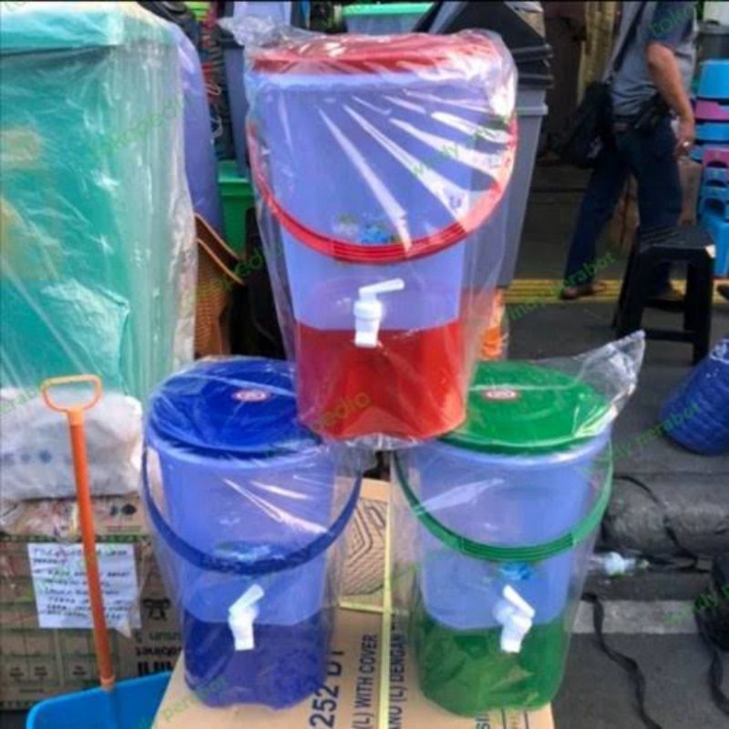 Jual tempat air minum tempat es teh dispenser drink jar kapasitas ±8 ...