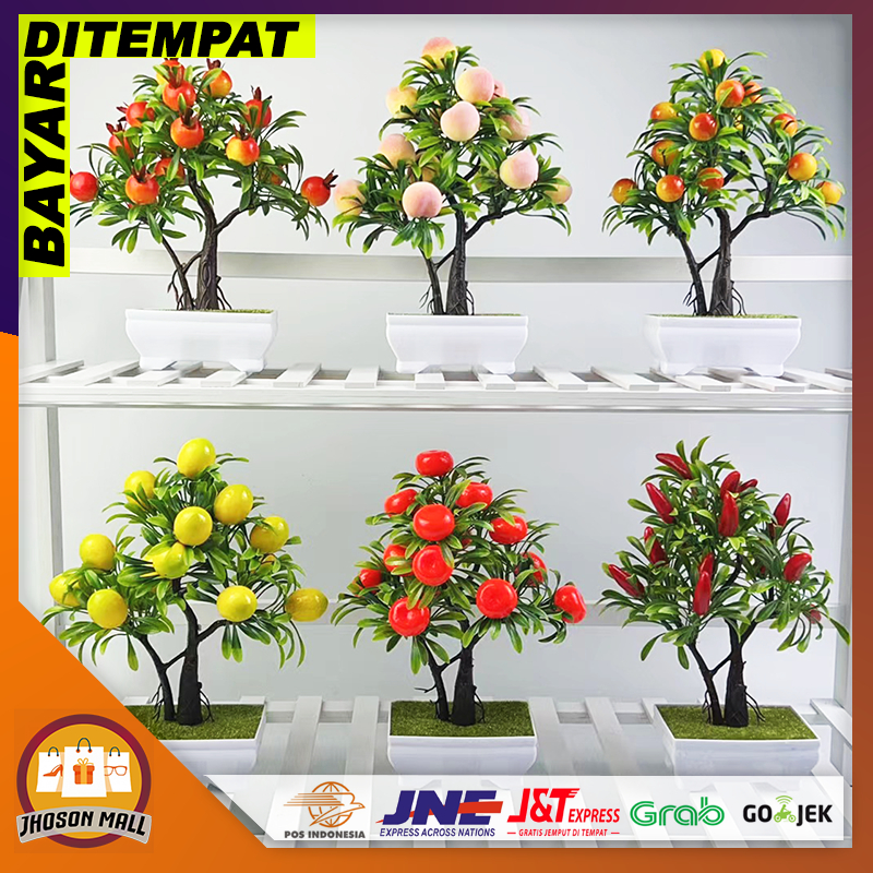 Jual JM Pot Bunga Plastik Tanaman Buah Palsu Bunga Hias Dekorasi Rumah ...