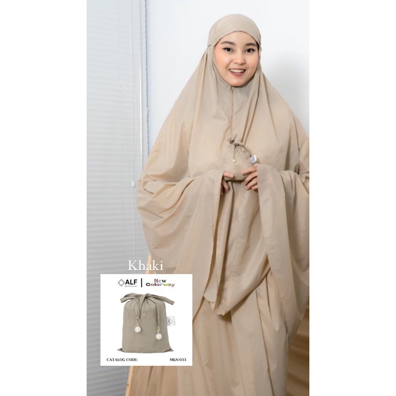 Jual ALIF MUKENA MINI TRAVEL PARASUT PREMIUM LICHEN / MOREL / MAUVE ...