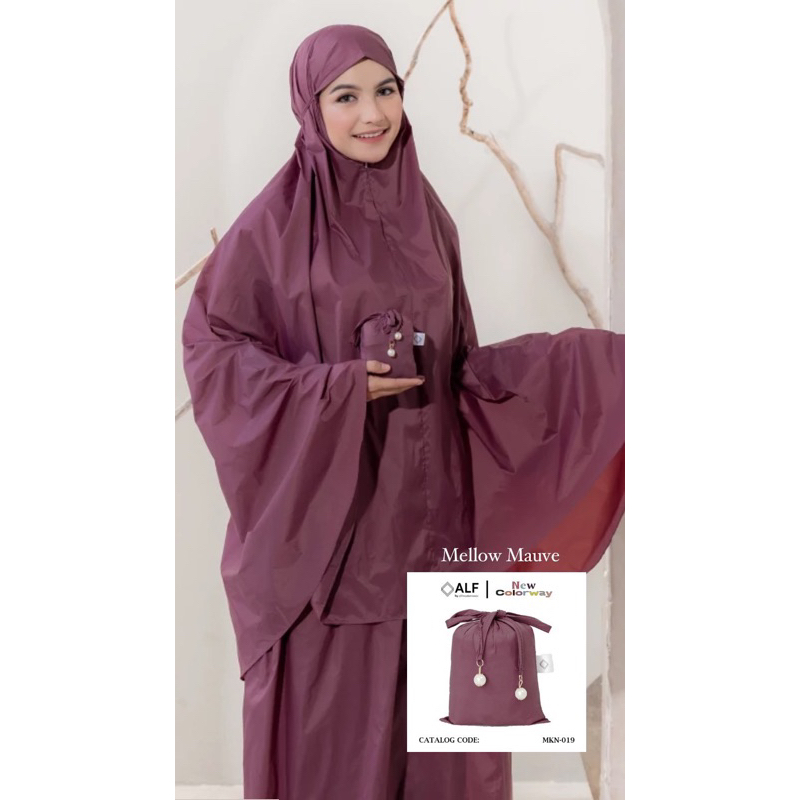 Jual ALIF MUKENA MINI TRAVEL PARASUT PREMIUM LICHEN / MOREL / MAUVE ...