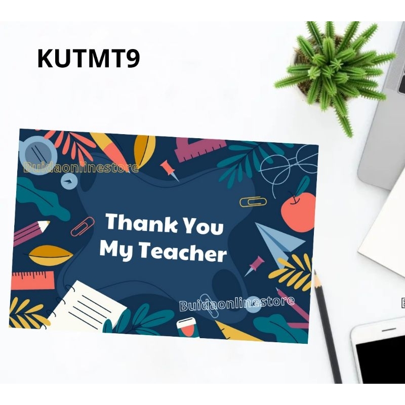 Jual Kartu Ucapan Stiker Terima Kasih Guruku Label Thank You My Teacher ...