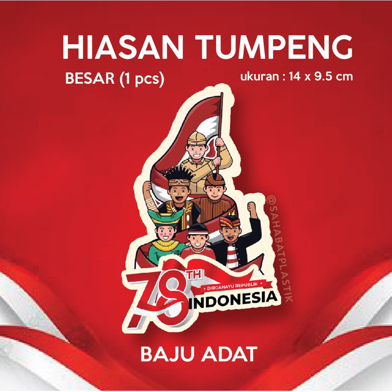 Jual HIASAN TUMPENG AGUSTUSAN / TOPER KUE DIRGAHAYU RI / HIASAN HUT RI ...