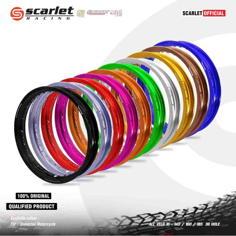 Jual VELG JARI JARI SCARLET RING 14 17 18 tapak 140 160 Velg almu No V ...