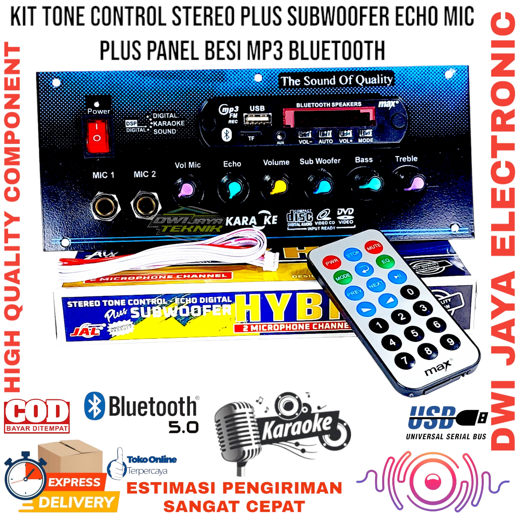 Jual Kit Tone Control Stereo plus Subwoofer dan Echo Mic HYBRIS ...
