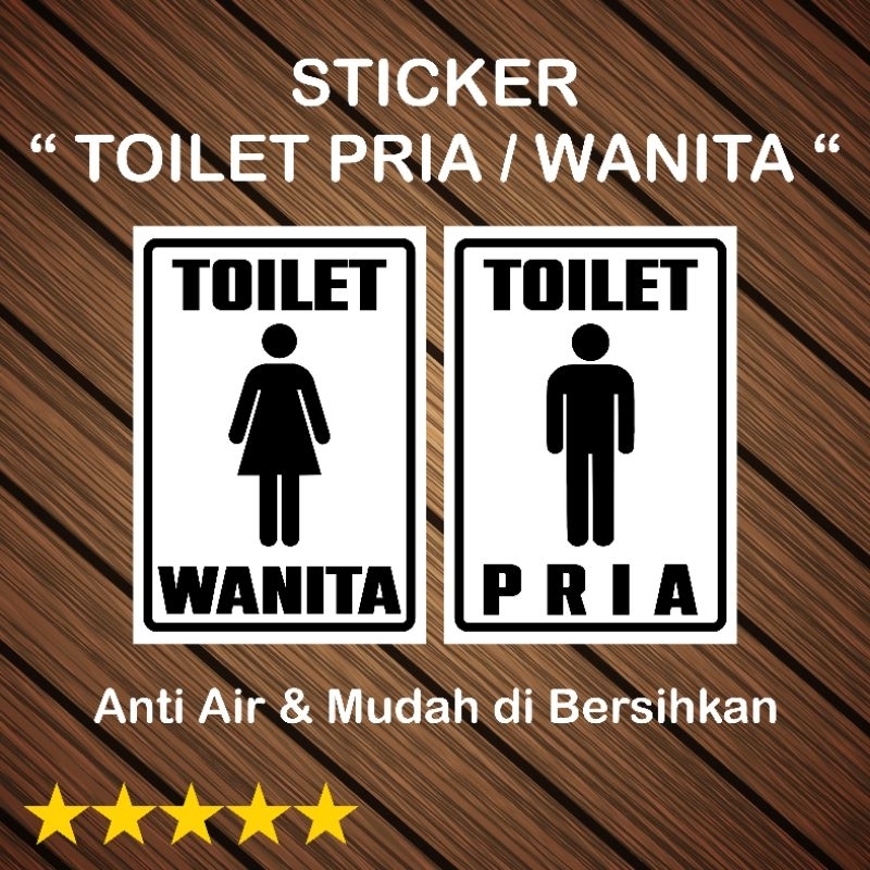 Jual Stiker Toilet Pria Toilet Wanita Sticker Tulisan Toilet Wanita ...