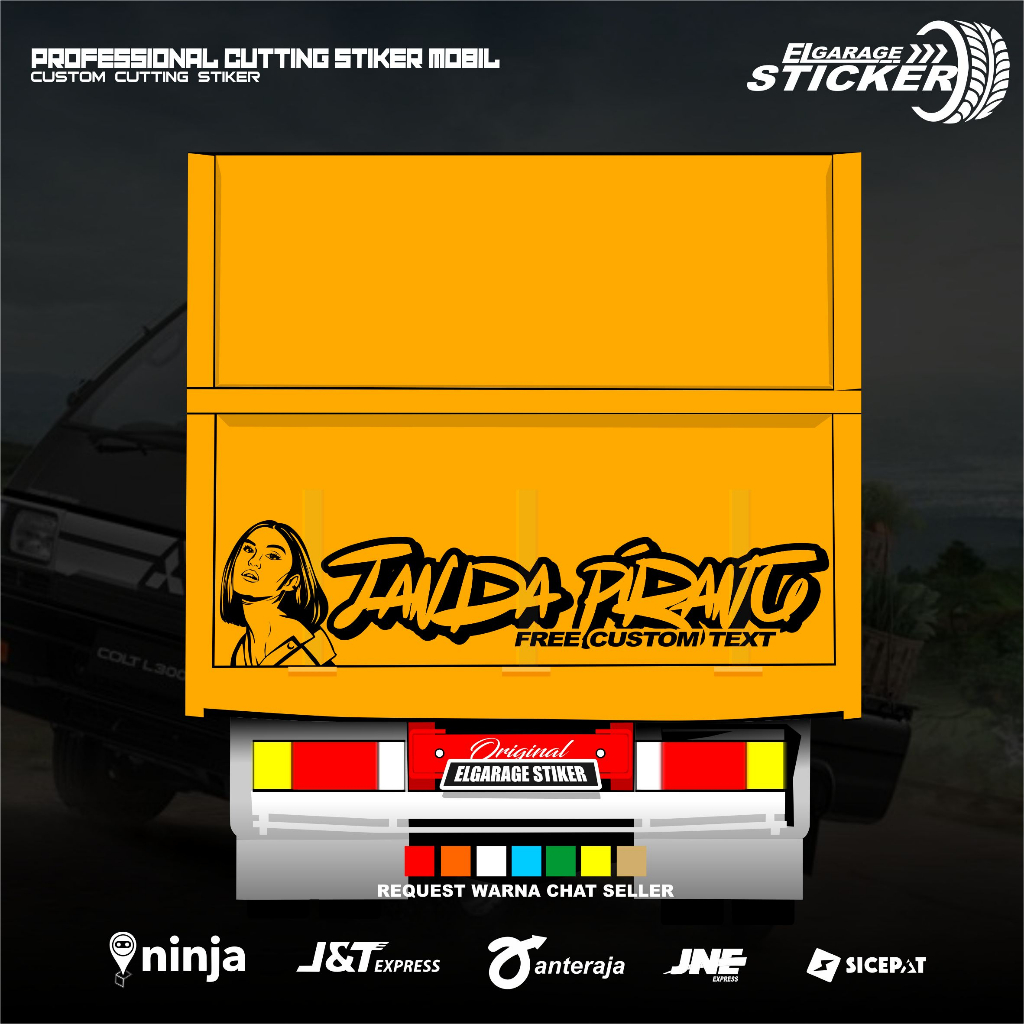 Jual Stiker variasi pintu truk belakang cutting stiker janda pirang ...