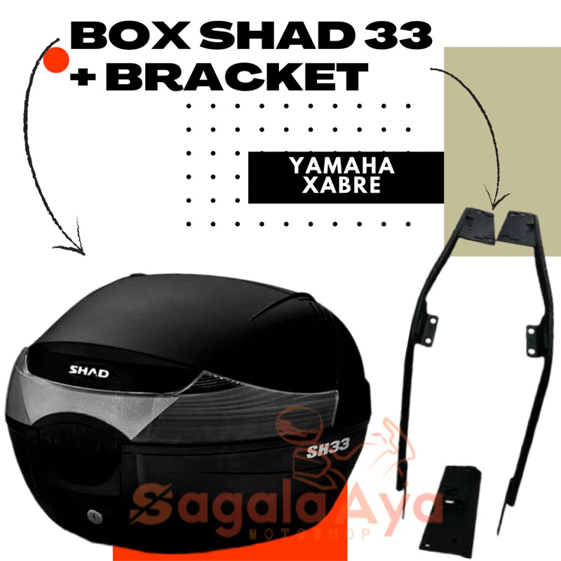 Jual Promo Paket Box SHAD 33 SH 33 dan Bracket SHAD YAMAHA XABRE ...