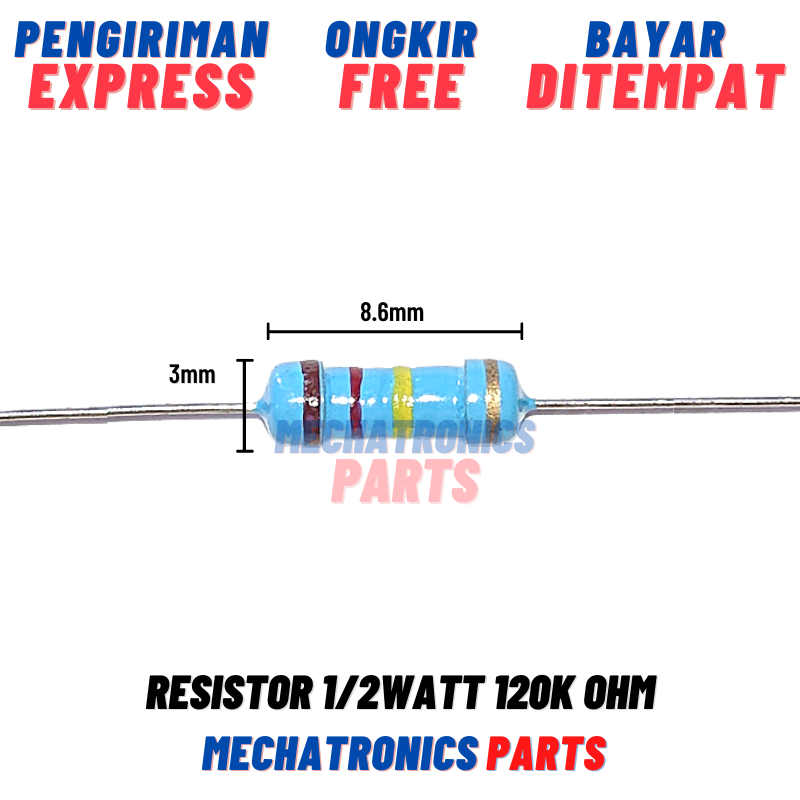Jual RESISTOR 1/2WATT 120K OHM | Shopee Indonesia