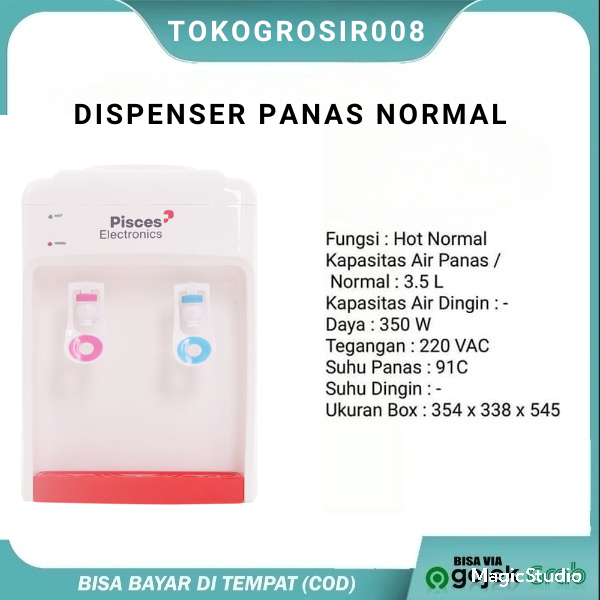 Jual Dispenser Air Panas Hot Dan Normal Water Dispenser Biasa Galon ...