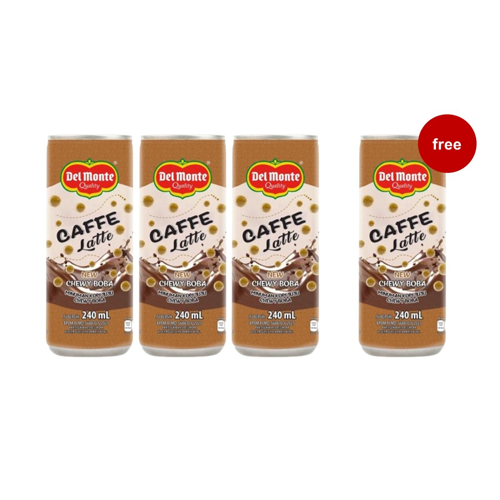 Jual Del Monte RTD Caffe Latte 240 ml Buy 3 Get 1 | Shopee Indonesia