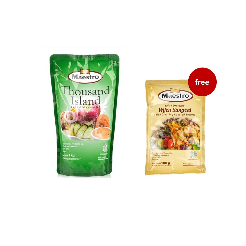 Jual Maestro Thousand Island Pouch 1000 gr + Free Maestro Roasted ...