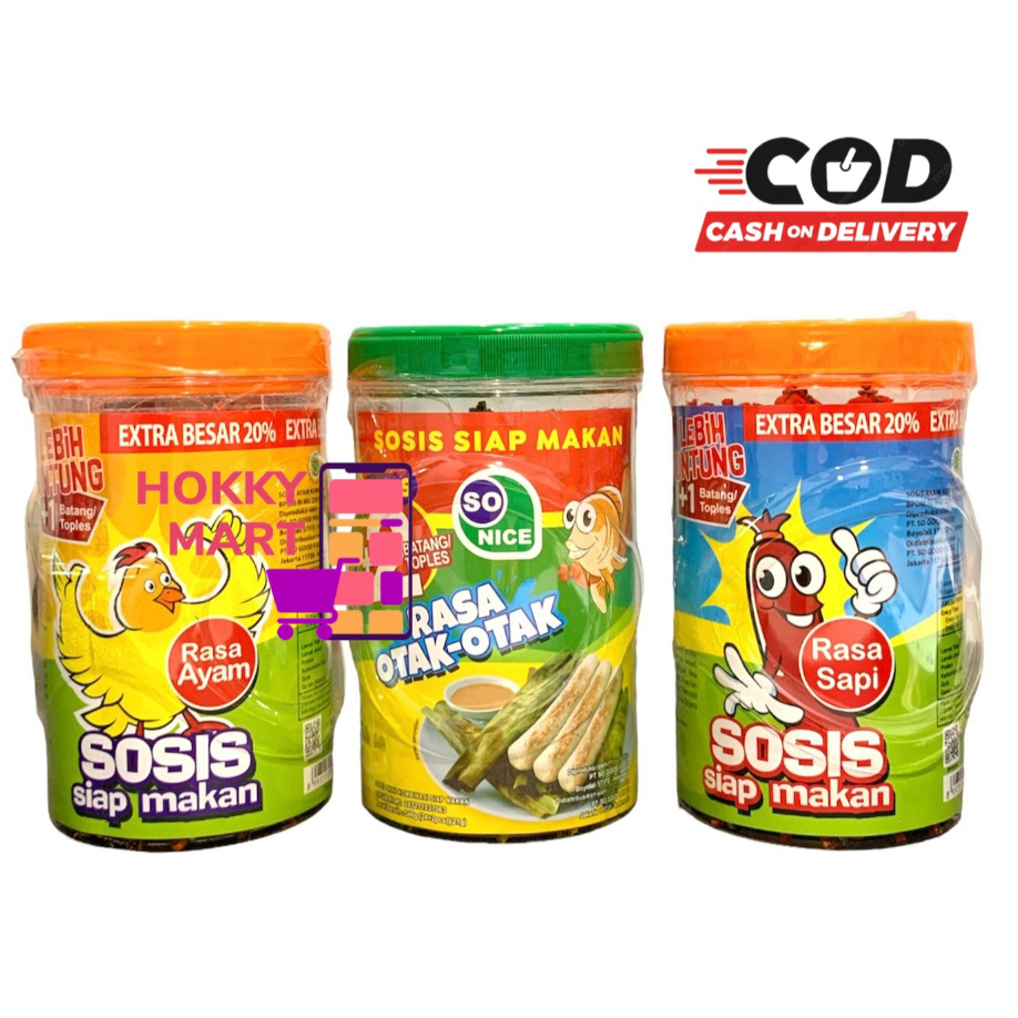 Jual (HOKKY) Sosis So Nice Siap Makan 24 pcs x 21gr Rasa Ayam Rasa Sapi ...