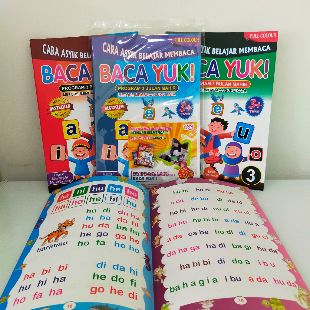 Jual BUKU EDUKASI ANAK Baca Yuk Cara Asyik Belajar Membaca Jilid 1 2 ...