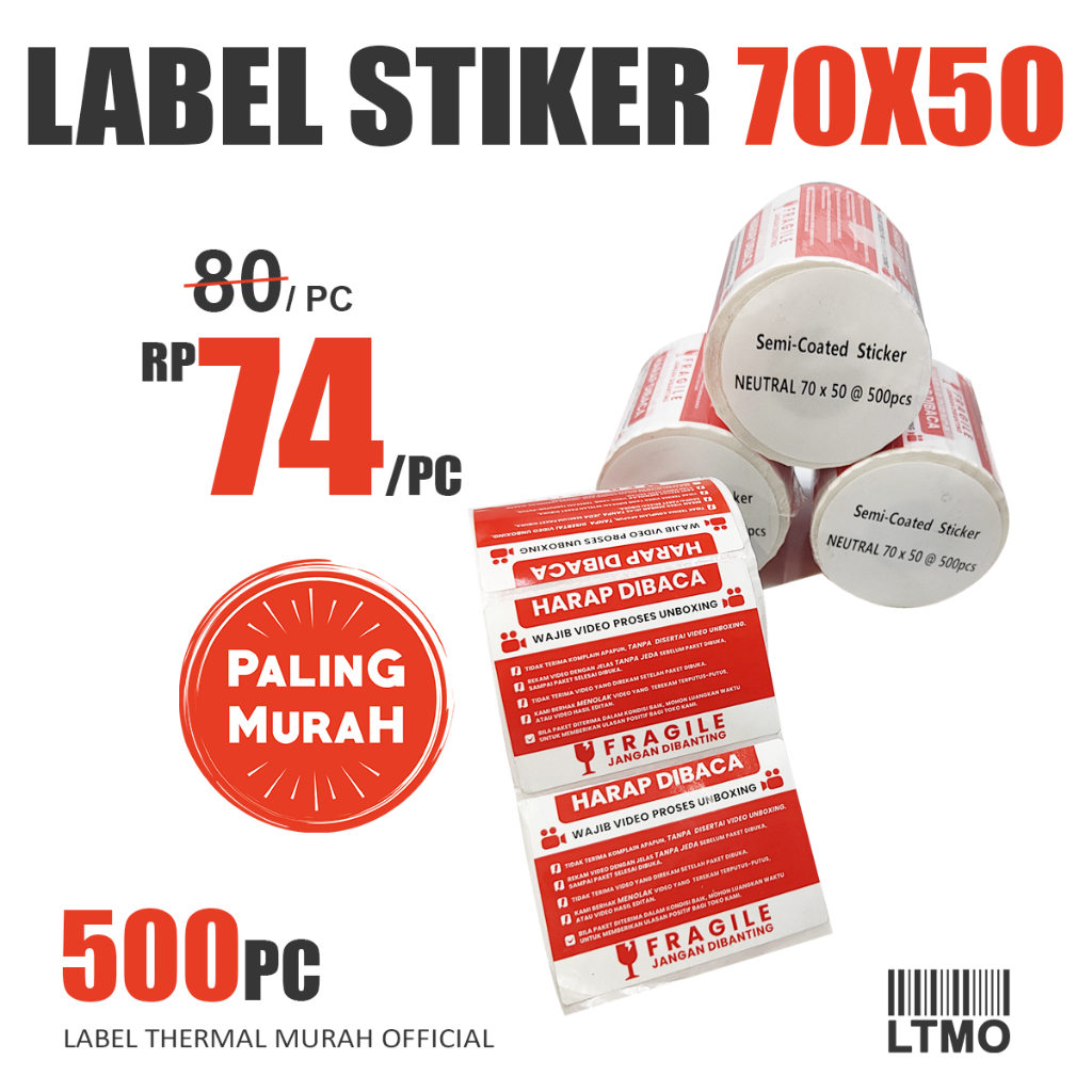 Jual Label Sticker FRAGILE Wajib Video Unboxing | Shopee Indonesia