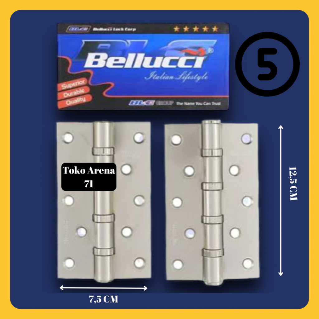 Jual Engsel Bellucci 5 inch 5” 5inch Engsel Pintu Beluci Belluci ...