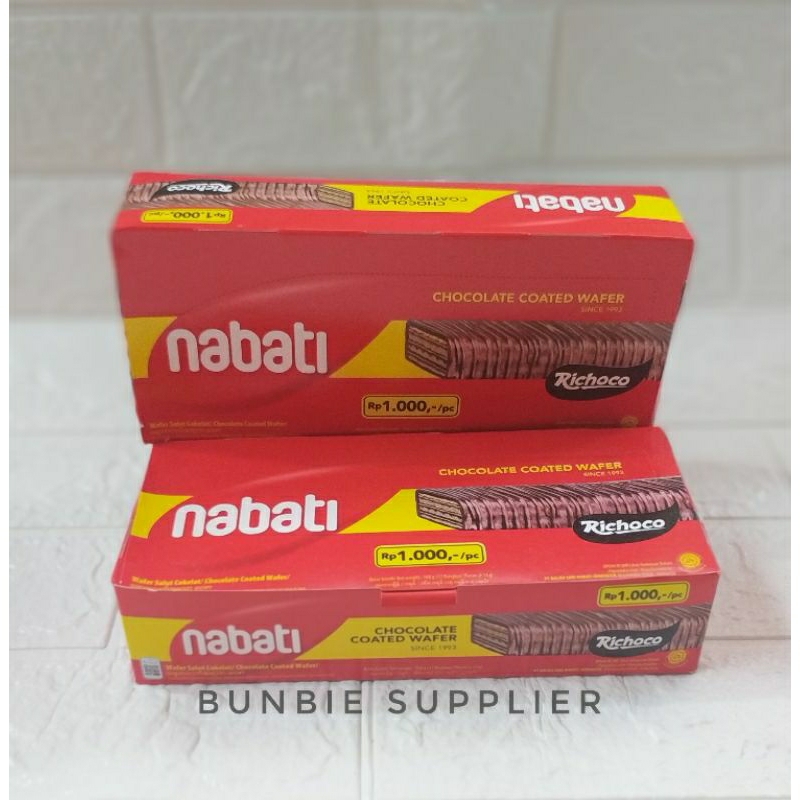 Jual Wafer Nabati Chocolate Coated 18gr wafer lapis coklat ( BOX ...