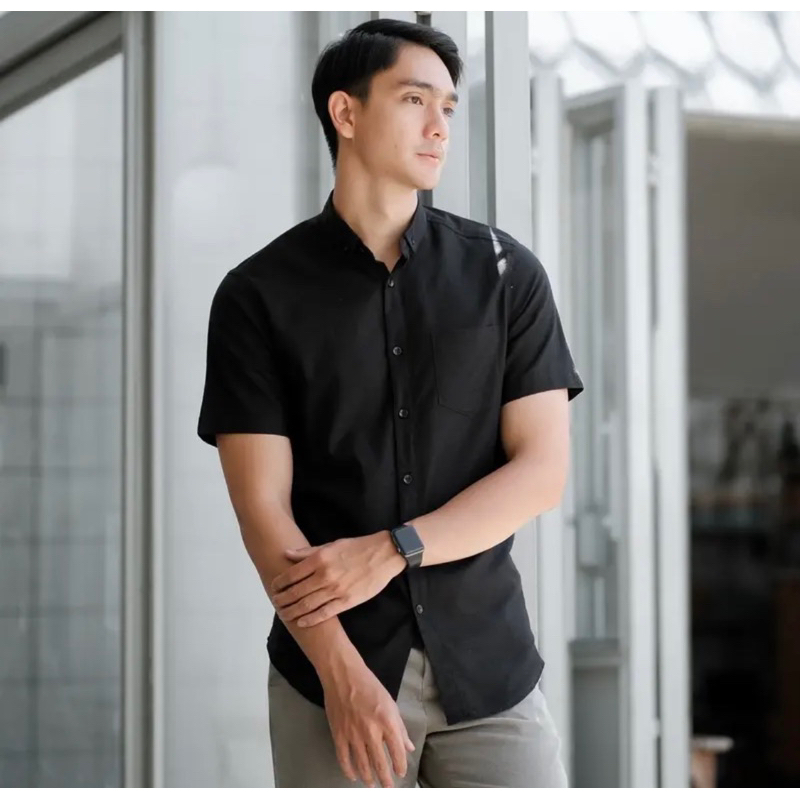 Jual Kemeja Polos Pria Lengan Pendek Kasual Polos Formal Kerja / Hem ...