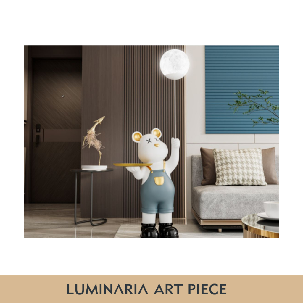 Jual KAWS Hypebeast Bear Jumper Decoration Statue Floor Lamp Blue Hias ...